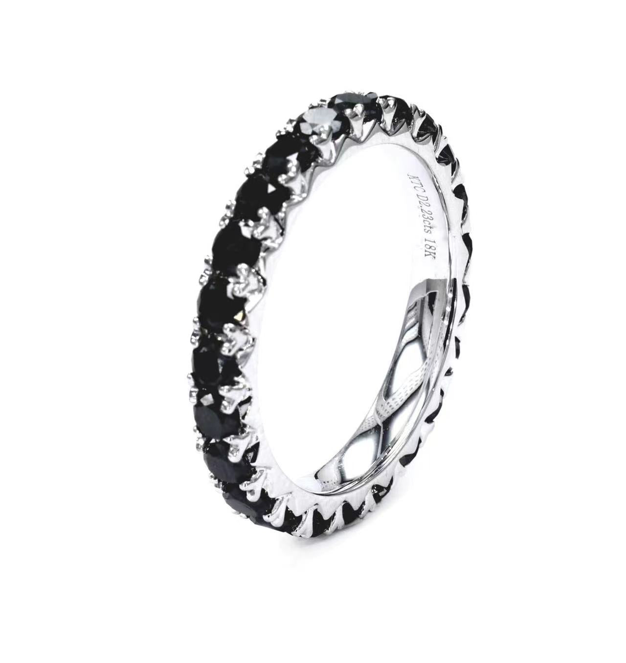 Classic Black Diamond Eternity Ring | Kowloon Trading Co